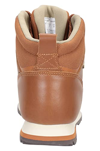Mountain Warehouse Womens Outdoor Leather Boots - Breathable Shoes Brown Womens Shoe Size 8 US