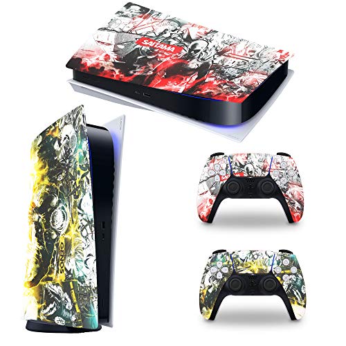 One Punch Man PS5 Standard Edition Console and Controller 5 Controller Skin Set - PlayStation 5 Vinyl