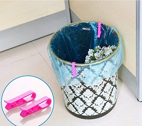 PULABO Strong and Long-LastingReusable Plastic Rubbish Bin Garbage Bag Clamp Clip Holder 2 pcs