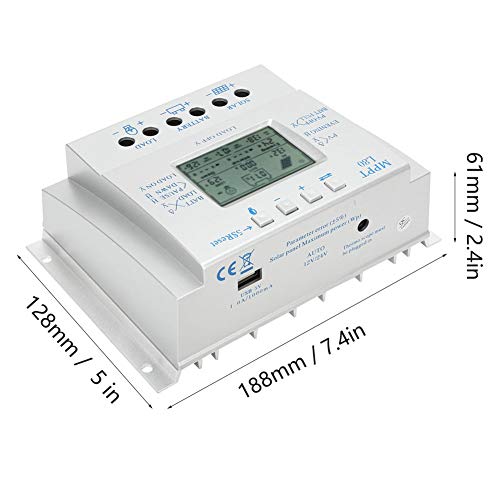 Ozgkee 80A LCD Display PWM Photovoltaic Solar MPPT Controller Regulador 12V/24V
