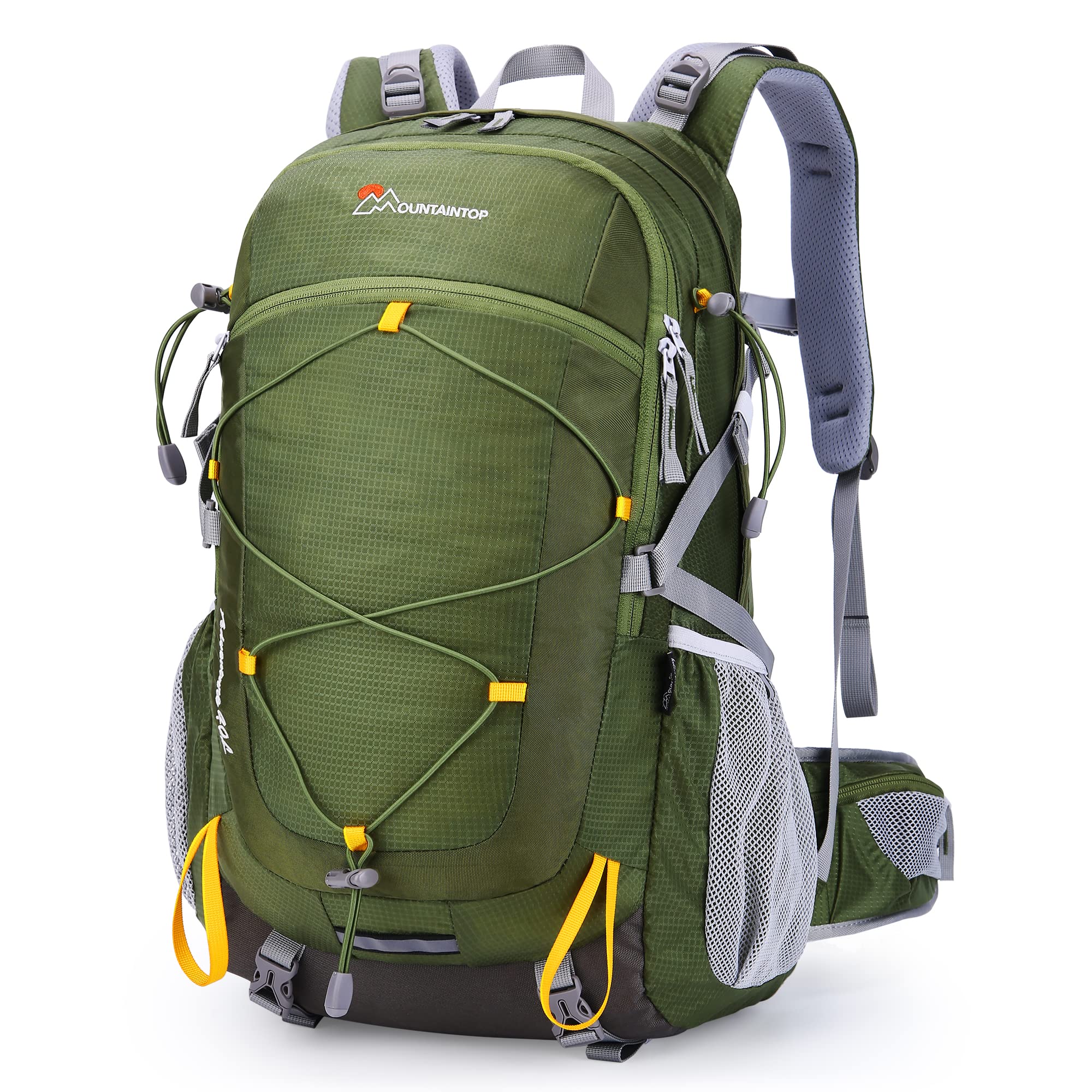 MOUNTAINTOP 40L Hiking Backpack Travel Daypack with Rain Cover for Outdoor Backpacking, Camping