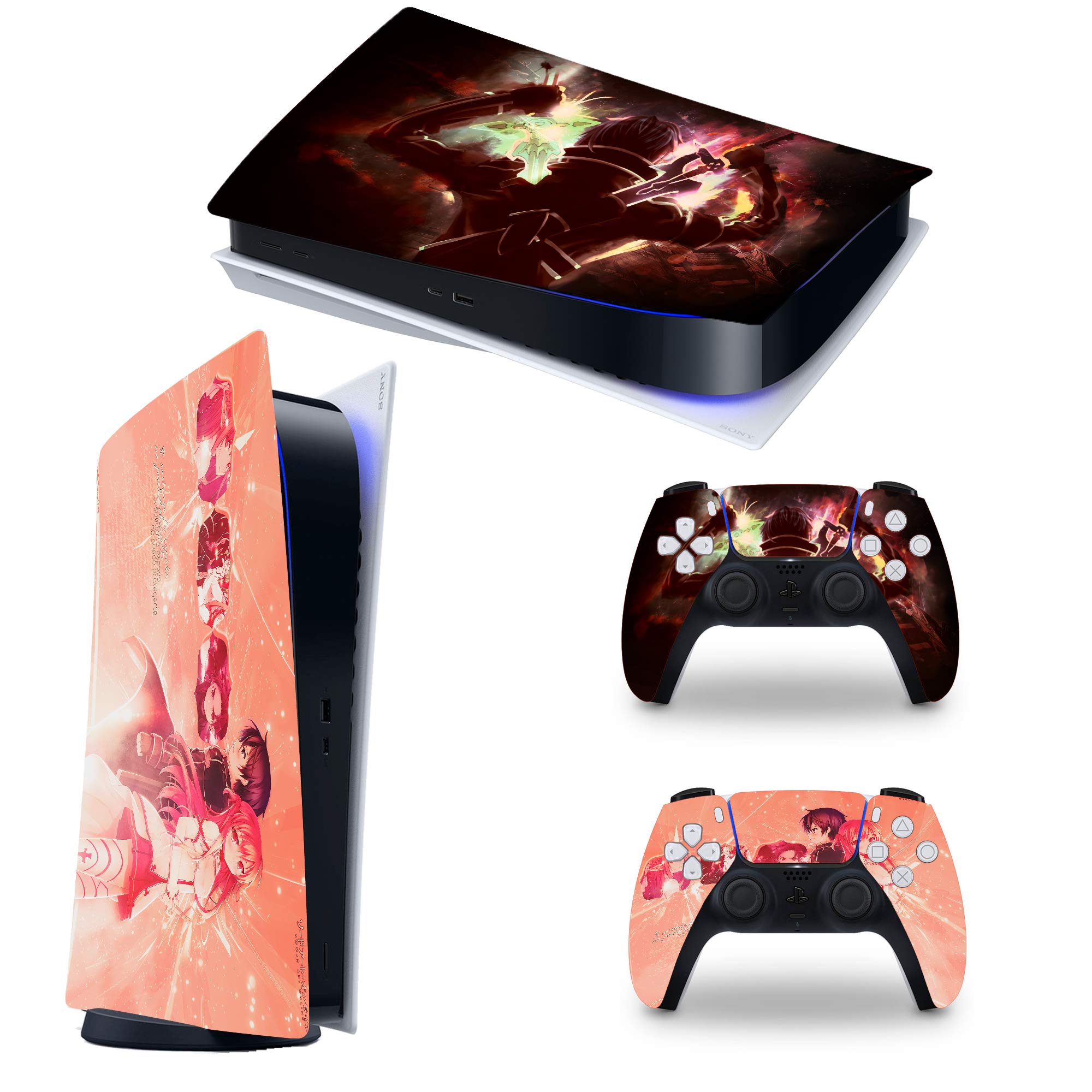 PlayStation 5 Skin Set – Underworld - HD Printing Vinyl Skin Cover Protective for PS5 Standard Edition Console and 2 PS5 Standard Edition Controller
