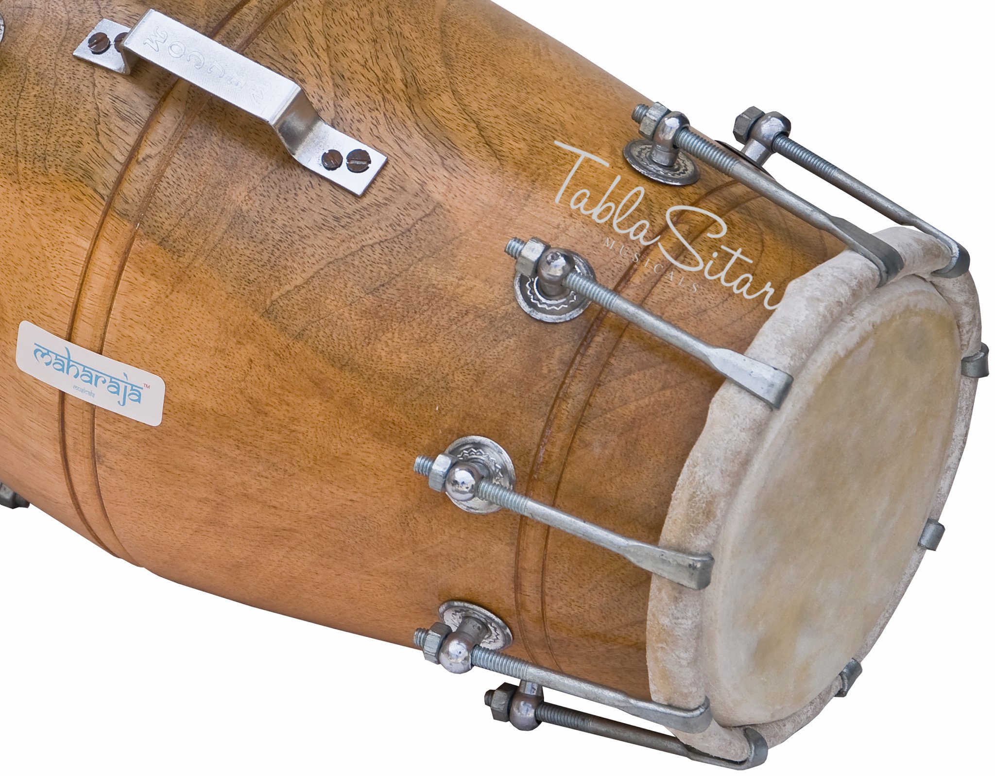Maharaja Musicals Dholak Drum, Mango Wood, Bolt-tuned, Padded Bag, Spanner, Dholki Musical Instrument (PDI-AJD)