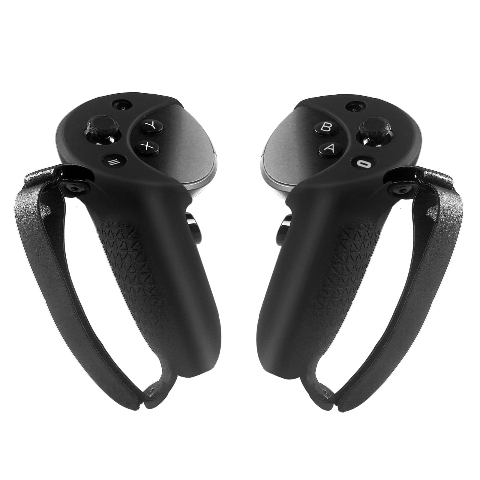 YipuVR Case Cover for Meta Oculus Quest Pro Controller Grips, Silicone Grip Cover Compatible with Meta Quest Pro Controller Grips with Knuckle Straps Skin-Only Cover (Black)
