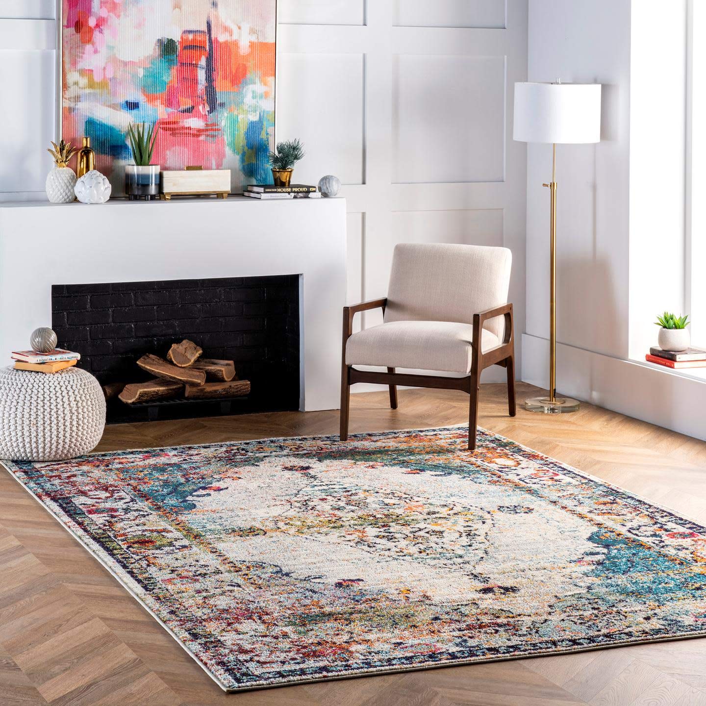 nuLOOM Vintage Medallion Veronica Area Rug, 7x9, Blue