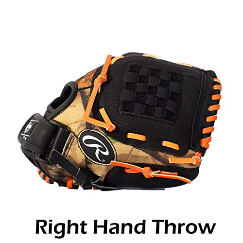 Rawlings Playmaker Camo Kids Baseball Glove for Kids 5-8 - TBall Glove – 11" - Right Hand Throw - Glove Fits on Left Hand - Make Selection Carefully