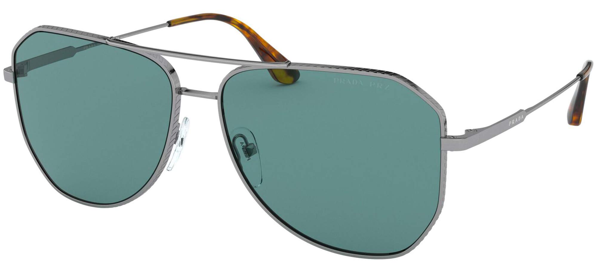 Prada PR 63XS Men's Sunglasses Gunmetal/Polar Green 58