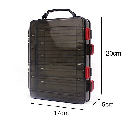 OriGlam Fishing Lure Storage Box, Fishing Tackle Storage Trays Double Sided 10 Compartments Waterproof Storage Boxes for Vest, Fly Fishing