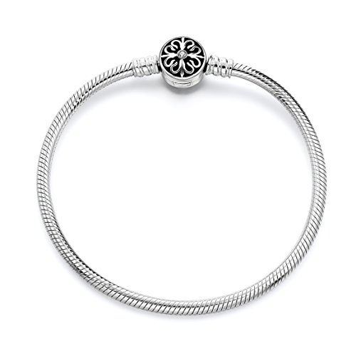 Long Way 925 Sterling Silver Snake Chain Bracelet Basic Charm Bracelets for Teen Girls Women