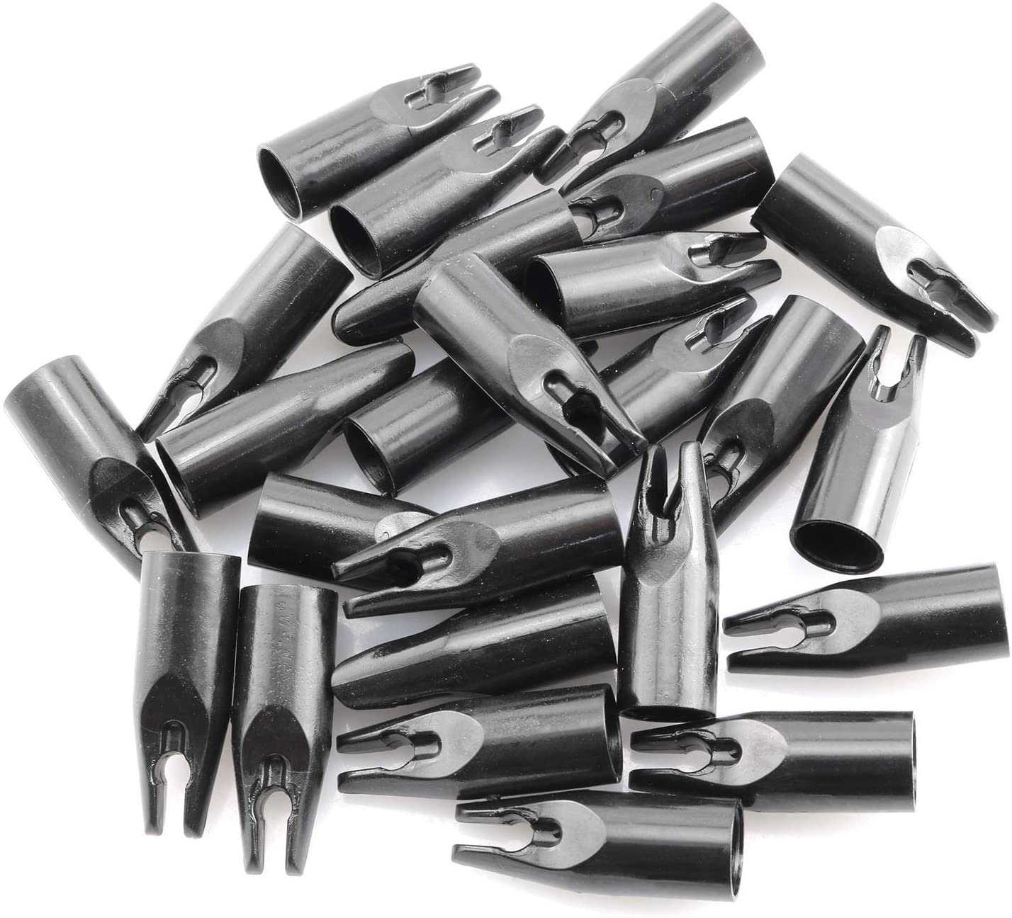 PSCCO 25pcs Arrow Nocks Archery Hunting Compound Bow Arrow Tail Plastic Accessories for 8mm Arrows