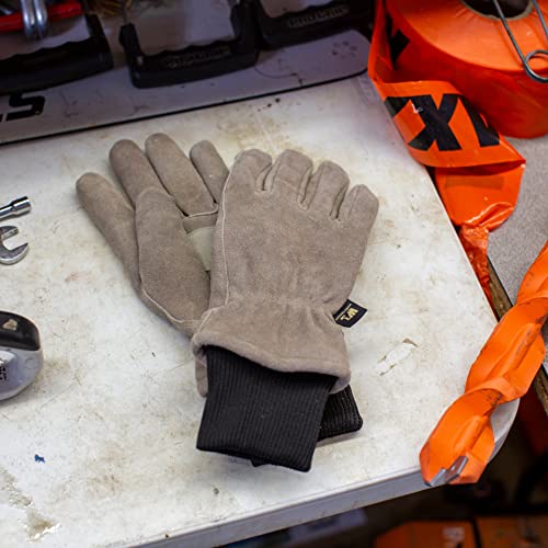 Wells Lamont Men's Lined HydraHyde Winter Leather Work Gloves, Large (Wells Lamont 1196), Saddle tan