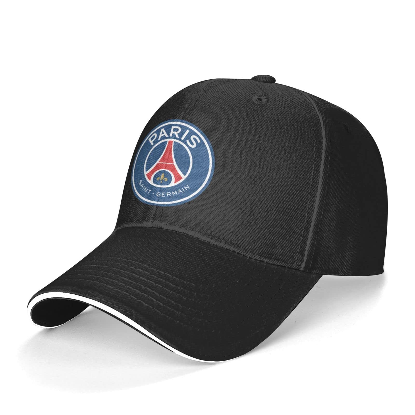 PSG Logo Sandwich Cap Unisex Classic Baseball Capunisex Adjustable Casquette Dad Hat Black