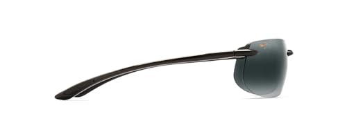 Maui Jim Men's and Women's Banyans Polarized Rimless Sunglasses, Gloss Black/Neutral Grey, Large