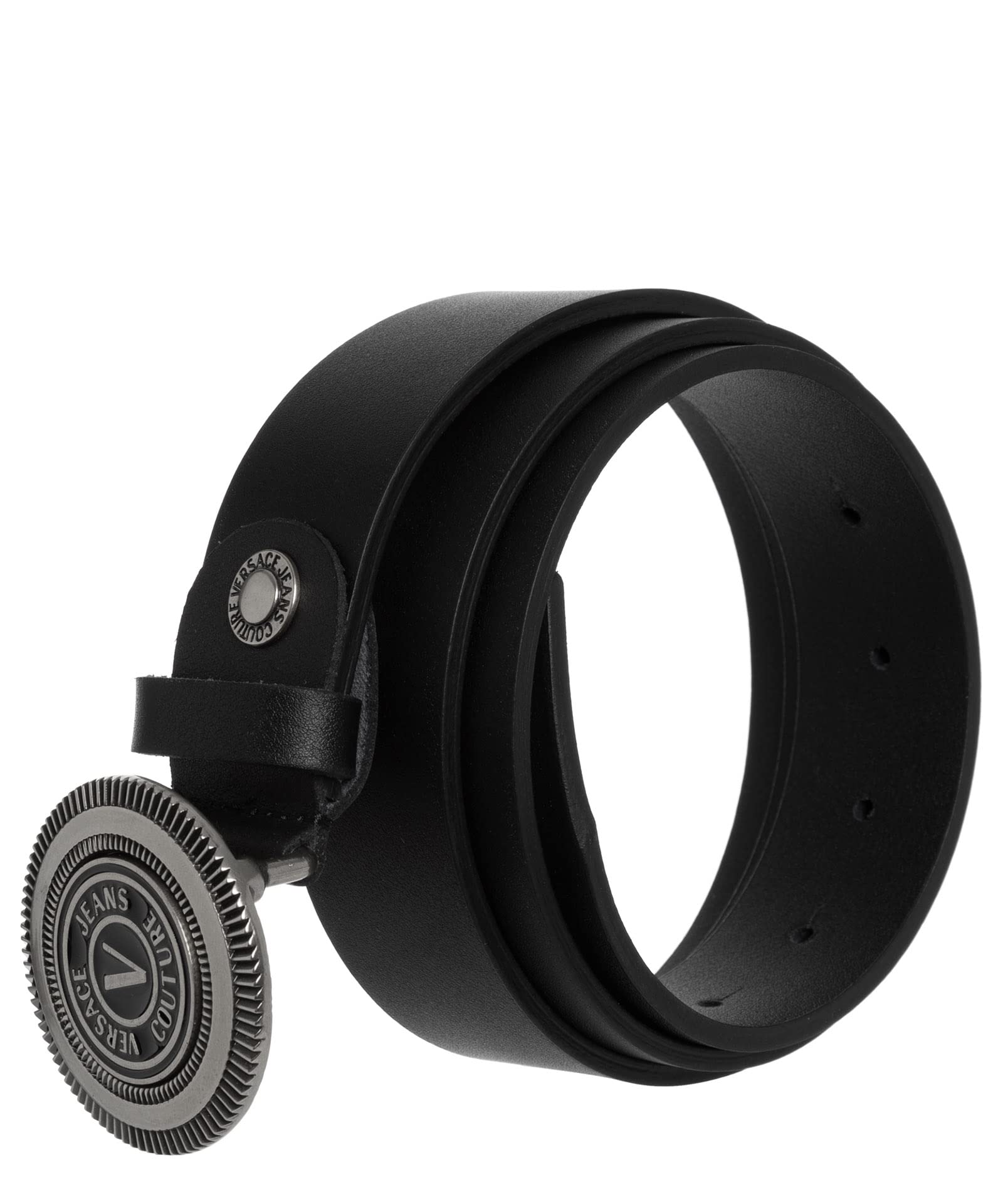 VERSACE JEANS COUTURE men V-emblem belt black 36 inch
