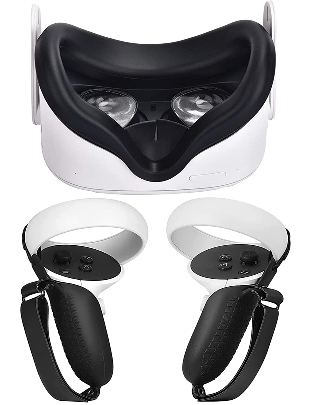 Silicone Controller Grip Cover and Face Cover, VR Quest 2 Accessories