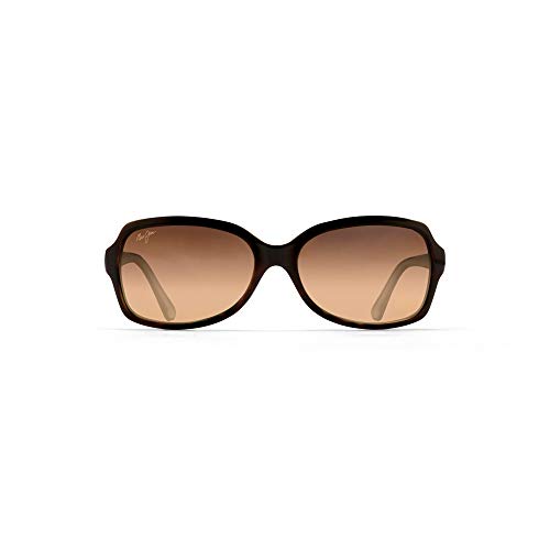 Maui Jim Women's Cloud Break Polarized Fashion Sunglasses, Tortoise/ Peacock Blue/HCLÂŽ Bronze, Medium