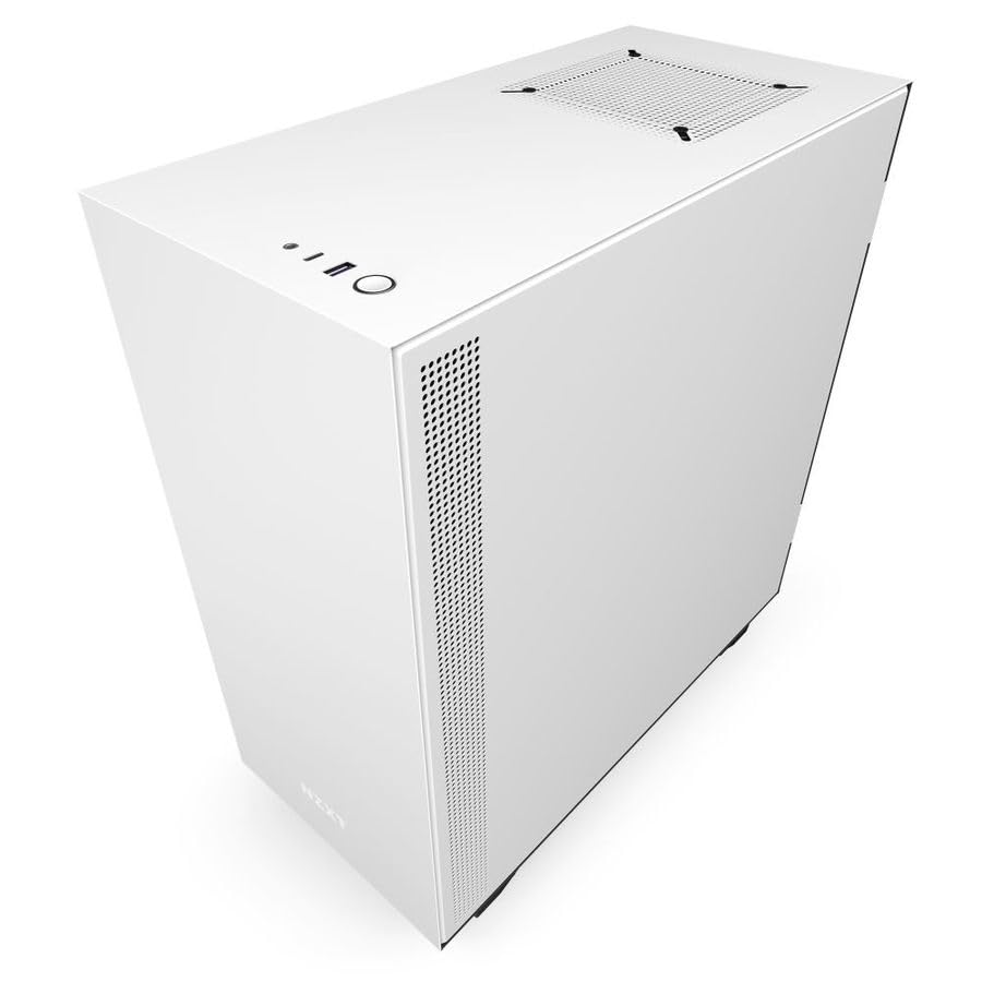NZXT H510i - Compact ATX Mid -Tower PC Gaming Case - Front I/O USB Type-C Port - Vertical GPU Mount - Tempered Glass Side Panel - Integrated RGB Lighting - Water-Cooling Ready - White/Black