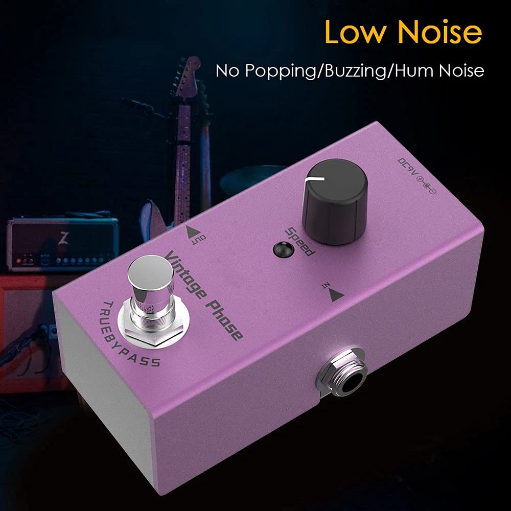 SHYPT NEP-06 Vintage Phase Guitar Effect Pedal Mini Single Pedal for Electric Guitars Simple One-Knob Operation