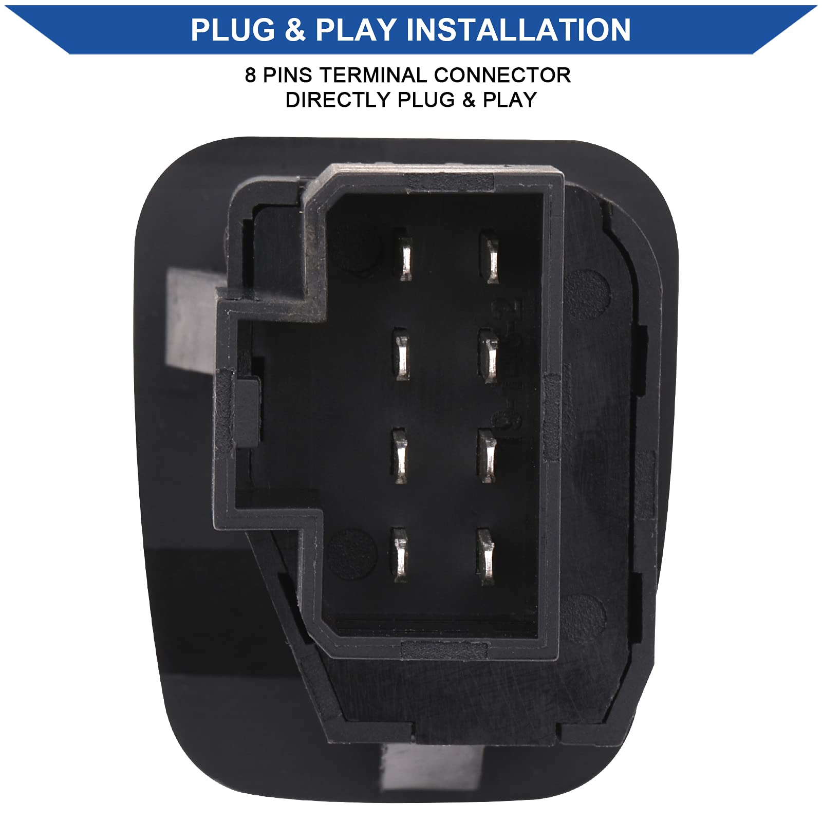 Obaee Mirror Control Switch Button Compatible with Ford F150 F250 F350 Excursion Expedition Escort Thunderbird Windstar Lobo Replaces F65Z17B676AB Front Driver Side Door Power Mirror Control Switch