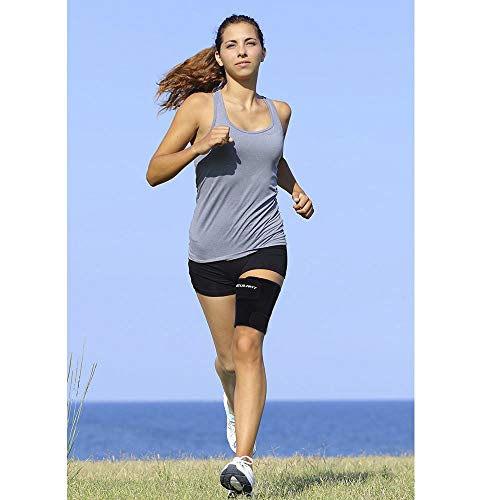ONTYZZ Adjustable Thigh Brace Support Thigh Compression Recovery Sleeve Compression Support Wrap for Basketball Volleyball Cycling Running and Sports Recovery