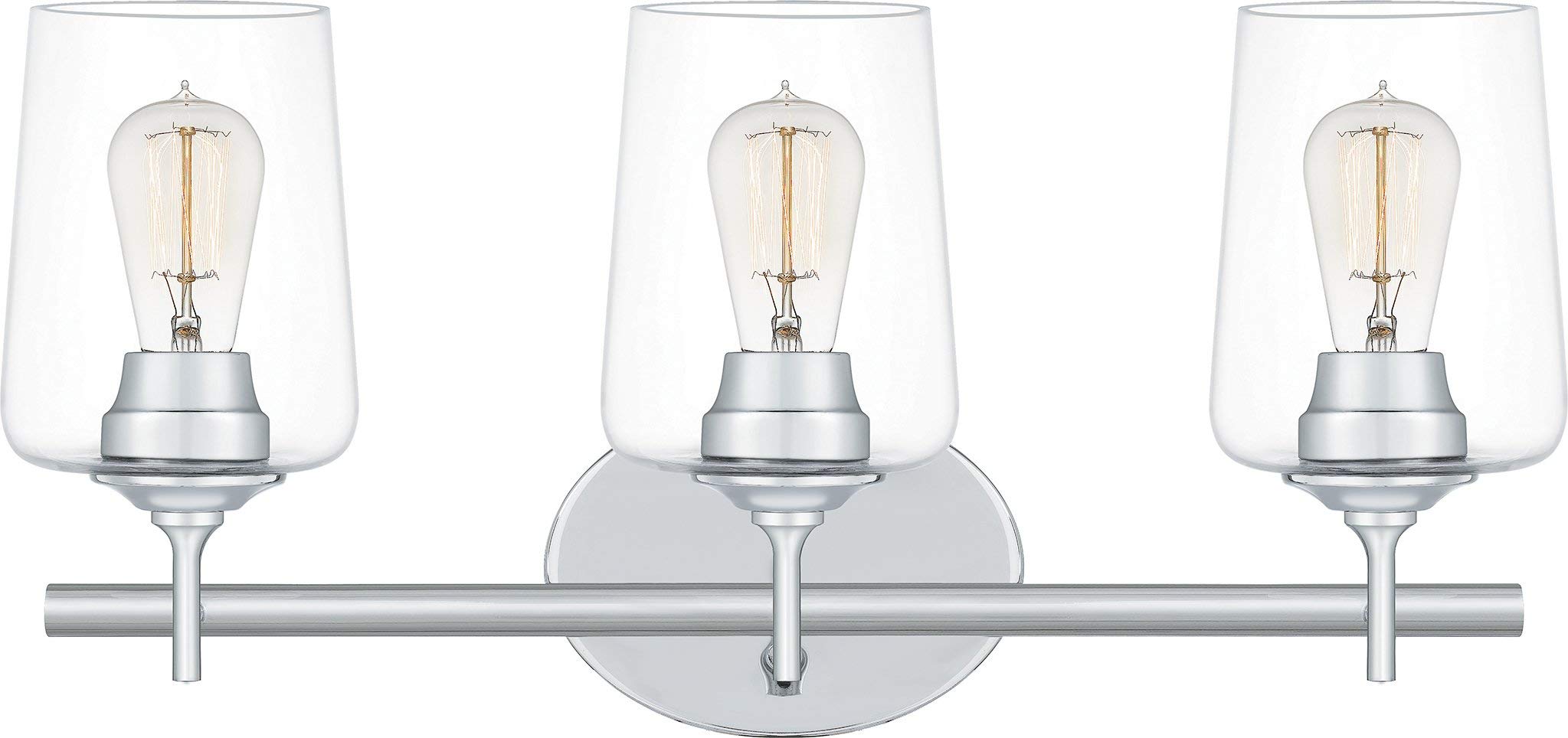 Quoizel Miller 22" Wide Polished Chrome 3-Light Bath Light