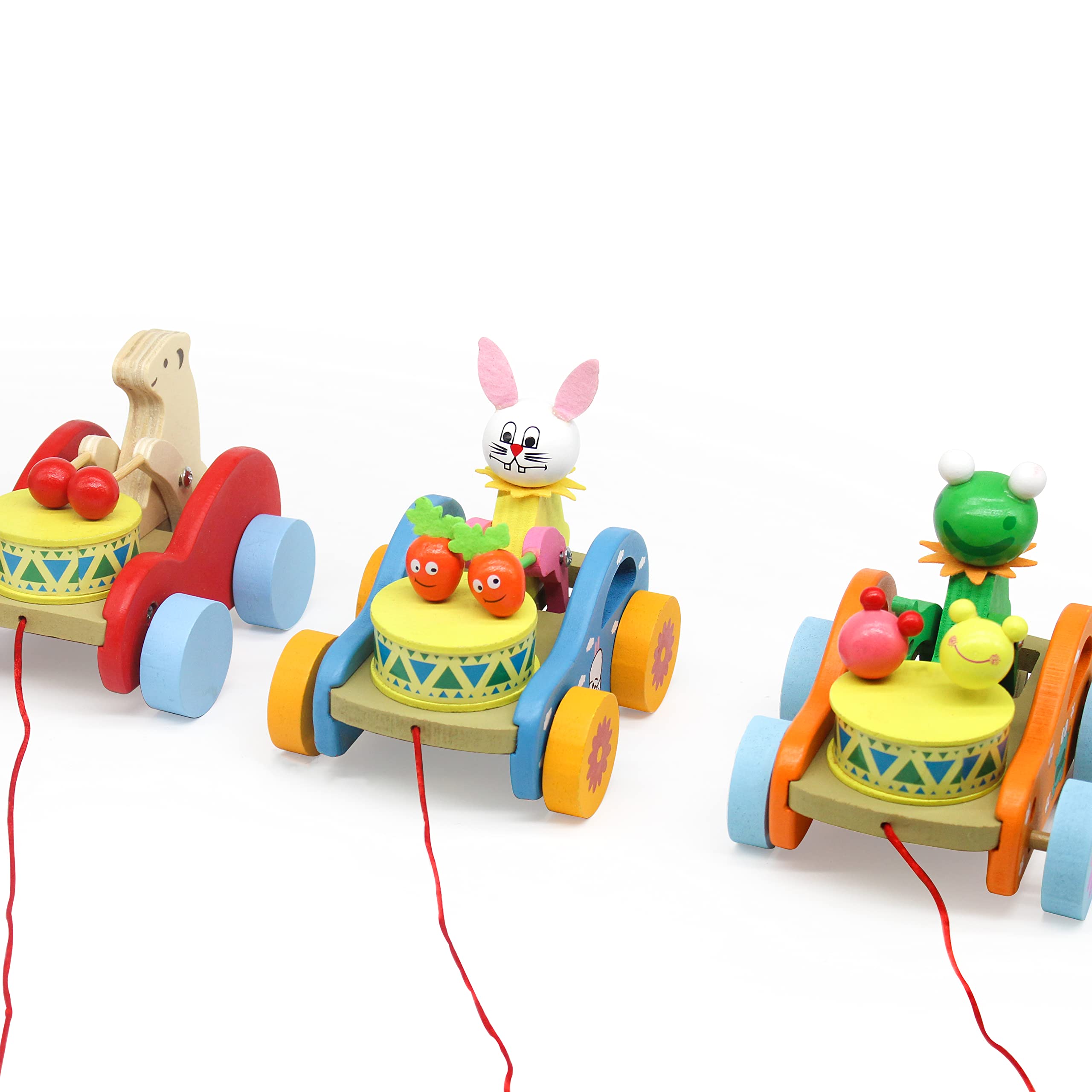 Wooden Frog Push Toys for Babies Learning Playmates for Kids Ldeal for