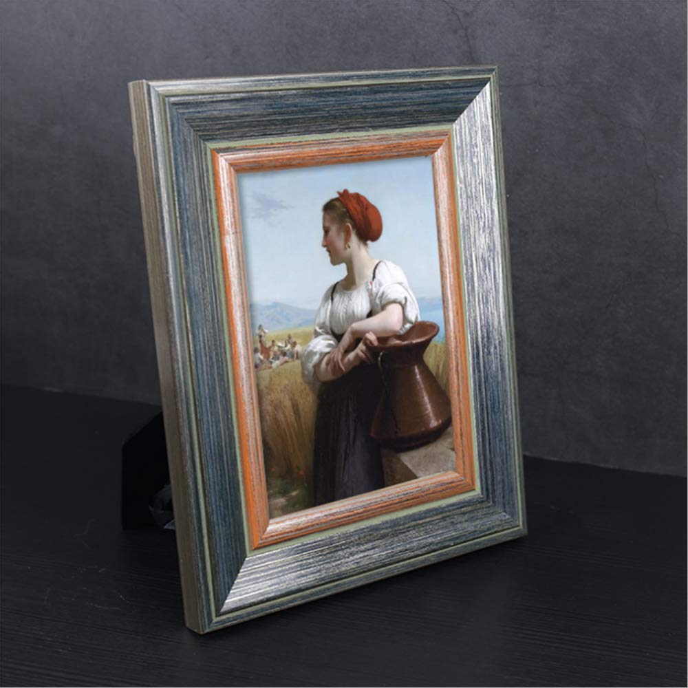 Najer 5x7 Square Retro Stereo Photo Frame, Solid Wood Painting Picture Frame for Wedding, Photo Studio, Home Decoration, Painting Art