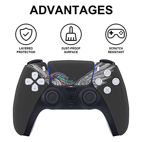 Unicorn Pegasus Full Protective Skin Cover Design Wrap Decal Sticker Compatible with PS5 Digital Edition Console and Controller