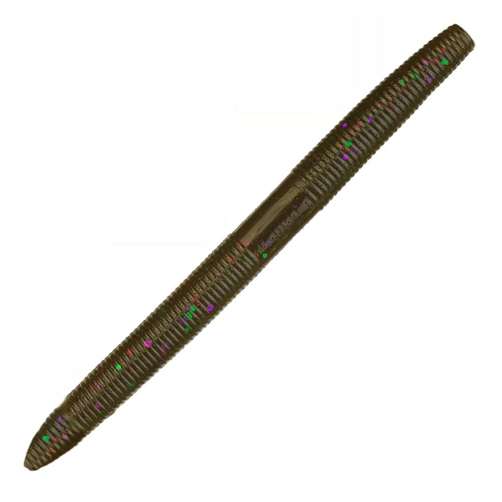 Reaction Tackle Wacky Worms/Soft Plastic Worm Stick Baits Green Pumpkin Multi Flake