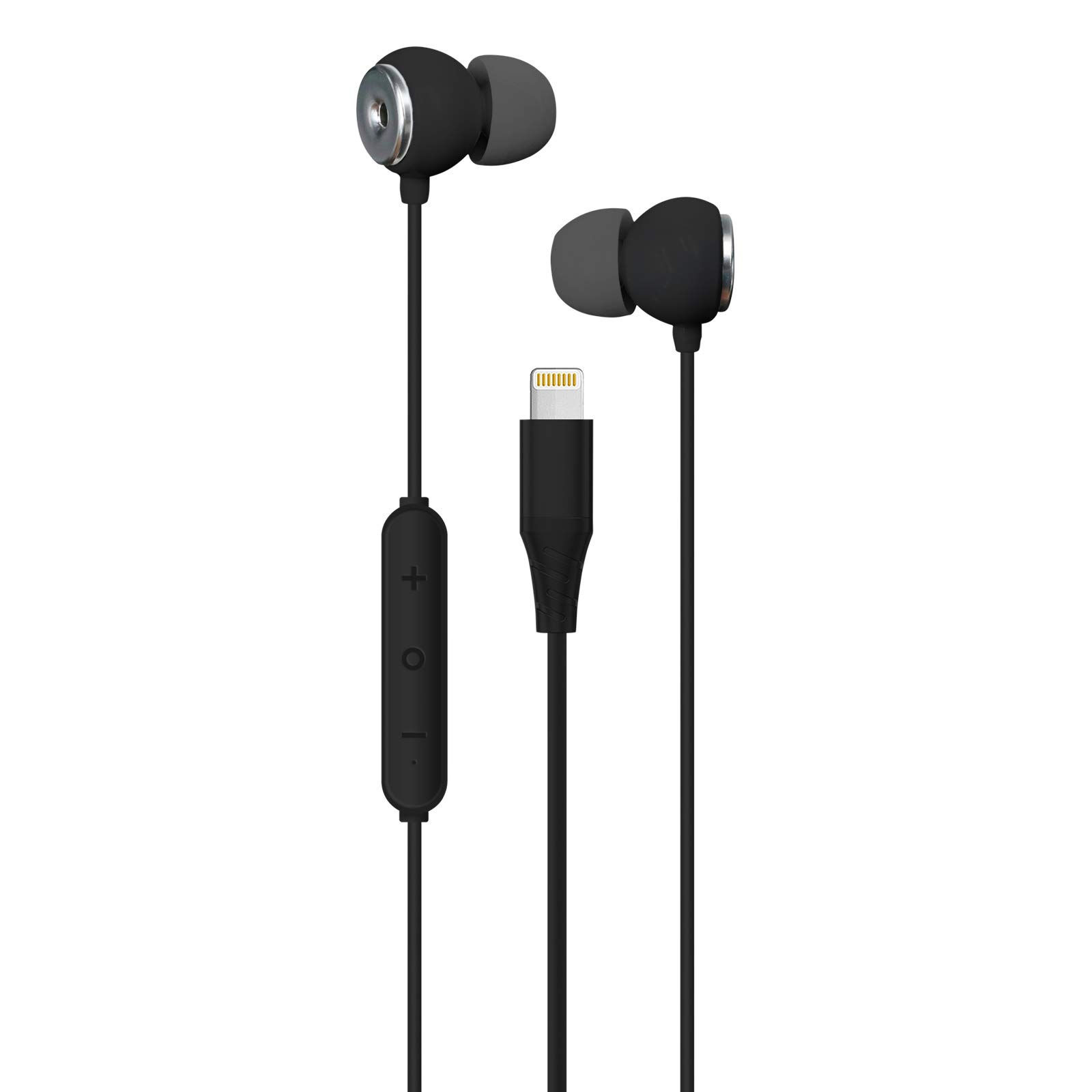 Realm Lightning Earbuds for iPhone MFi Certified Headphones with Lightning Connector in Ear Headphones with Built in Microphone Hands Free Calling and Track Controls Pacific Blue, RLMA12PB, Universal