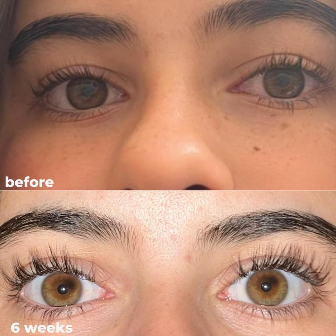 nuorganic Lash Growth Serum - Thicker + Longer + Stronger Eye Lashes in 30 Days - Natural + Vegan + Cruelty Free - As Seen on Tiktok! Extra Large Bottle + 3 Month Supply - 0.3 fl Oz / 8ml