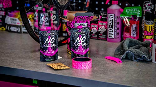Muc-Off Ultimate Tubeless Setup Kit, Road/Gravel/CX 44mm - Tubeless Conversion Kit for Bikes - Includes Tubeless Tire Sealant and Tubeless Valve Stems