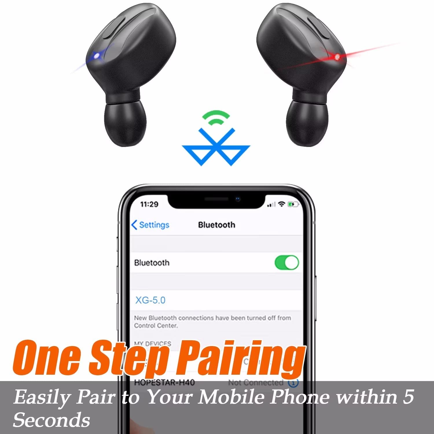 Wireless Earbuds Bluetooth Headset 5.2 Stereo binaural HiFi Earbuds Colorful Charging Case Sport Gaming Earphone