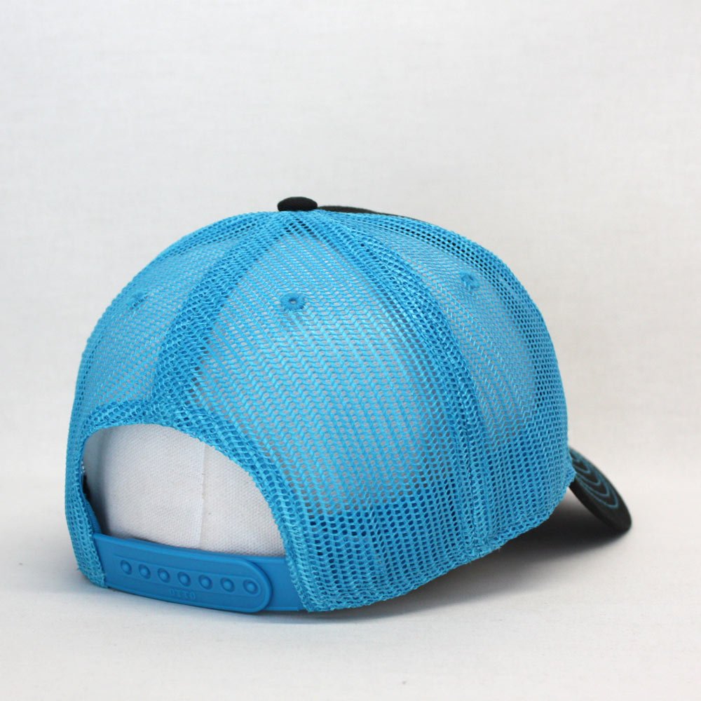 Plain Contrast Stitch Two Tone Cotton Mesh Men Women Snap Back Trucker Baseball Cap (Navy/Red/White)