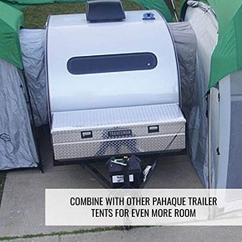 PahaQue 5x7 Pop Up Trailer Tent, Mini Side Mount Camper Screen Room with Awnings, Compatible with TAG Teardrop Trailers