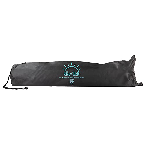 Ready Table Small Lightweight Portable Outdoor Folding Table w/Aluminum Hard Top. Useful for Beaches, Boating, Camping & More. 16x11 Portable Table w/Bag Makes for Easy Travel & Quick Setup.