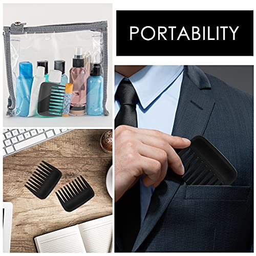 Perthlin 6 Pieces Palm Combs, Mini Brush, Wide Tooth Detangling Combs, Pocket Travel Combs for Men Women Curly hair
