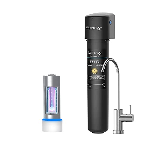 Waterdrop 15UB Under Sink Water Filter System and Waterdrop LED UV͎ Ultrąviolët Water Filter for Under Sink Water Filter System