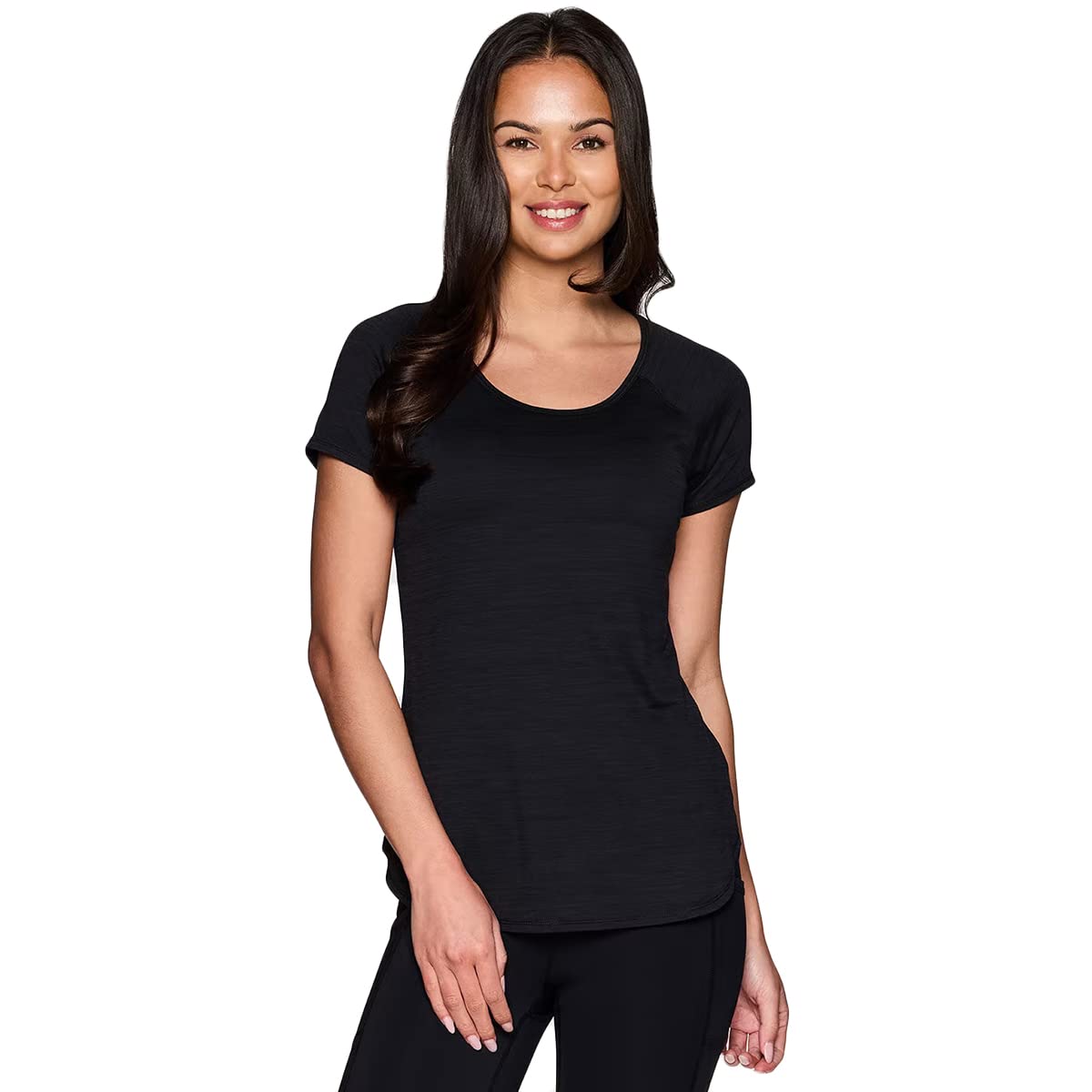 RBX Active Women's Super Soft Short Sleeve Gym Running T-Shirt Heathered Berry M