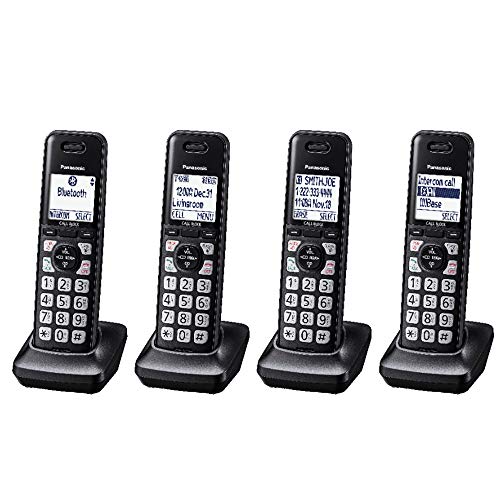 Panasonic 5 Handsets Link2Cell DECT 6.0 Talking Caller ID Voice Assist Expandable Cordless Phone with Digital Answering System KX-TGF775S (Renewed)