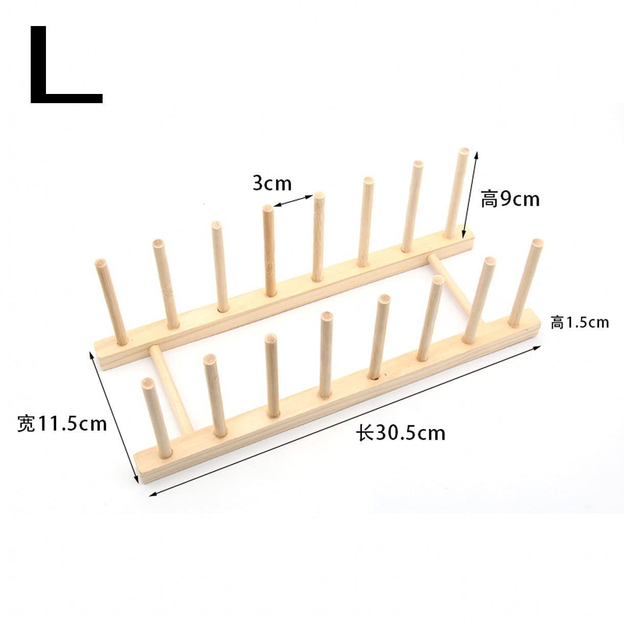 YJIUYUANQ Foldable Wooden Thread Holder 16 Spools Sewing Embroidery Thread Rack Organizer Wall Hanging Cones Stand Shelf Tool(Large),1PC