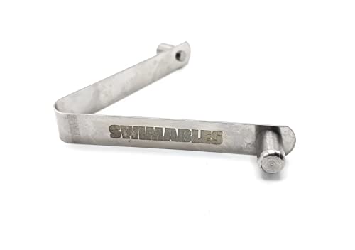 Swimables Stainless Steel Universal V-Clip for All Swimming Pool and Spa Skimmer/Nets, Brushes or Poles - Works for Above Ground or Inground Pools - 3 Pack