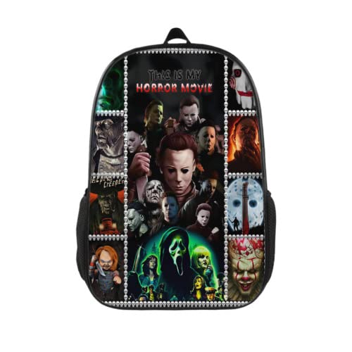Ontiormax Horror Laptop Backpack 17 Inch Travel Backpack Business Work Bag for Women Men