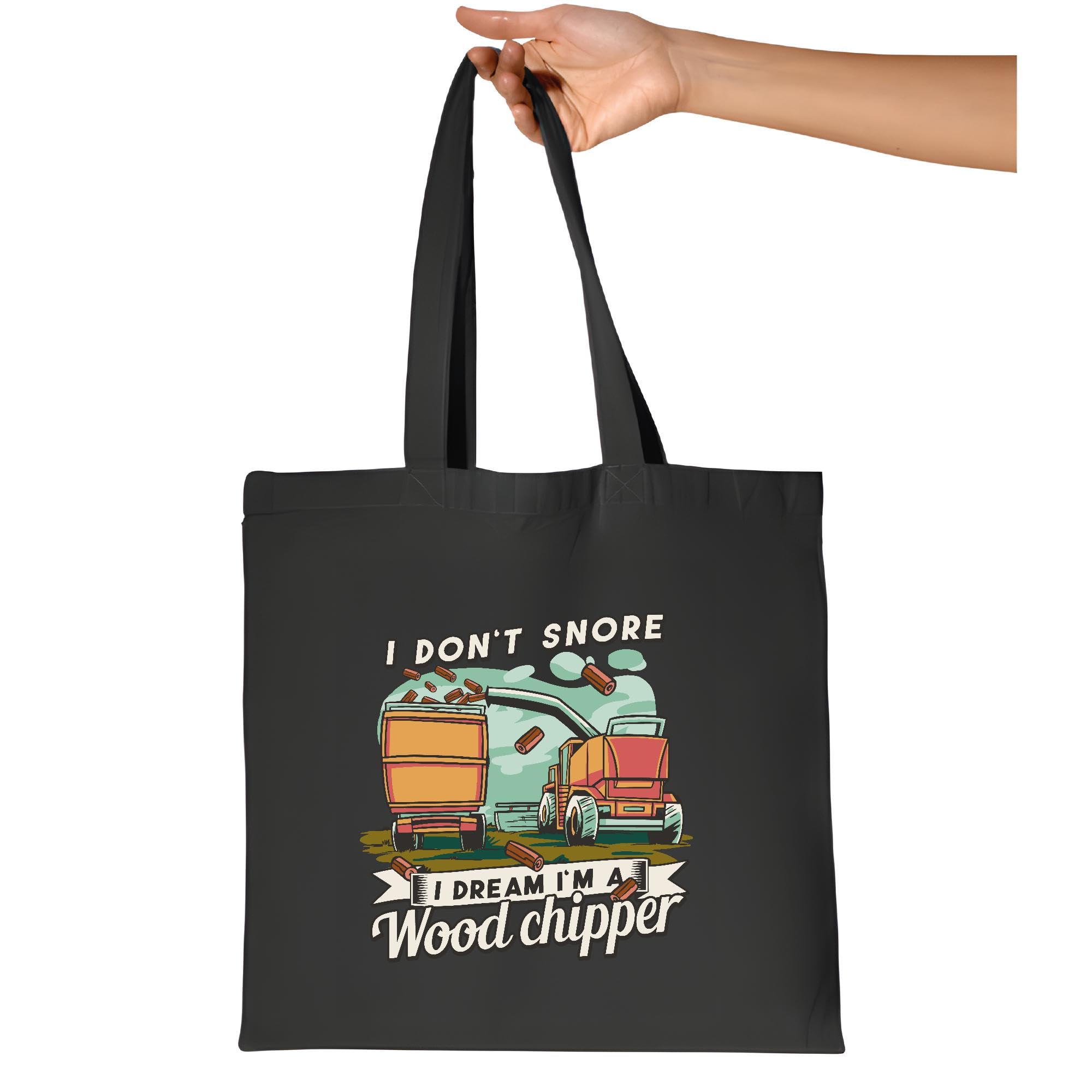 Men Wood Chipper Inspired Gift The perfect gift for DIY enthusiasts and tools lovers Navy Black Multicolor Canvas Tote Bag