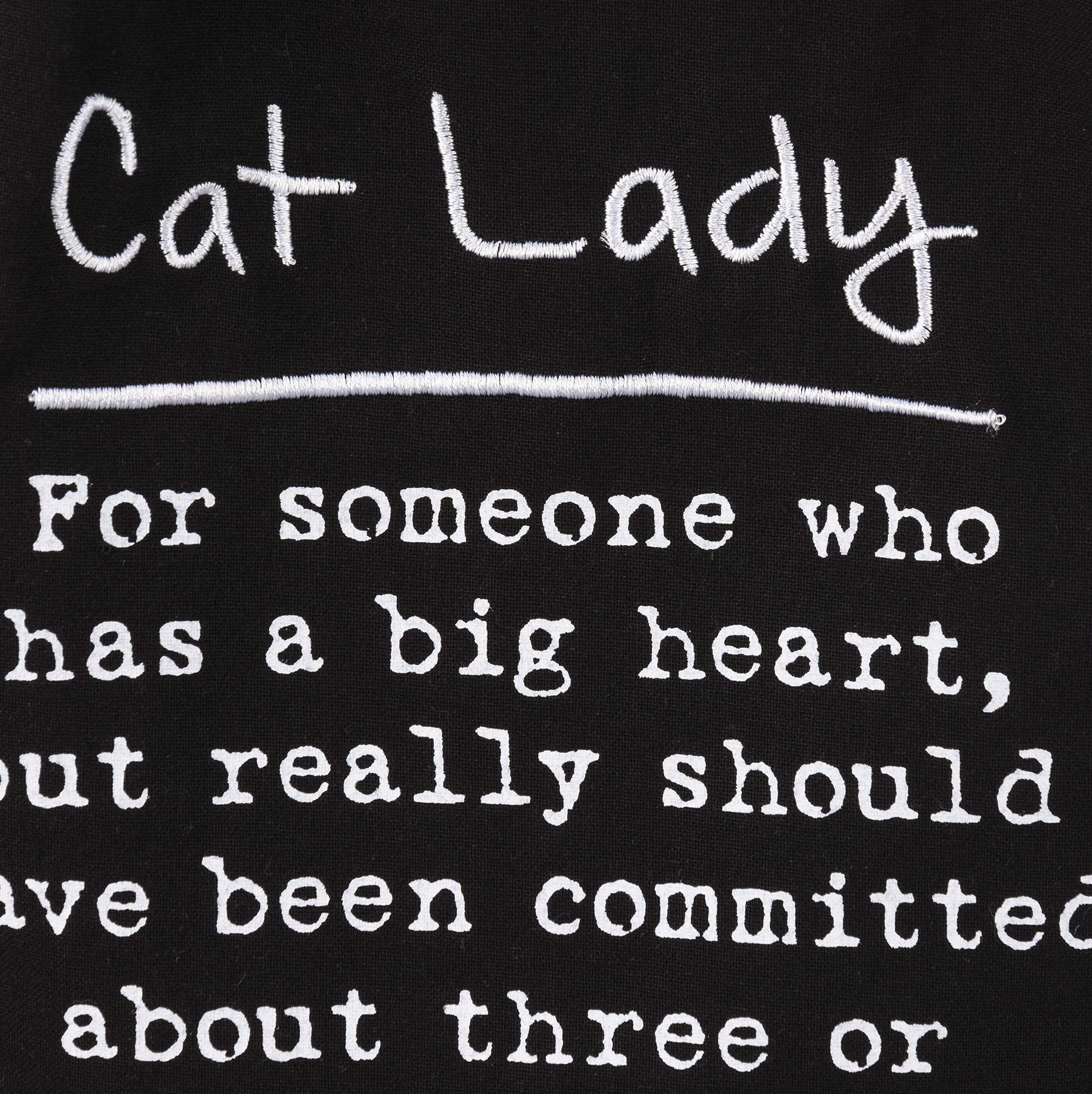 Primitives by Kathy Kitchen Towel-Cat Lady Defined, 28" x 28", Multicolor