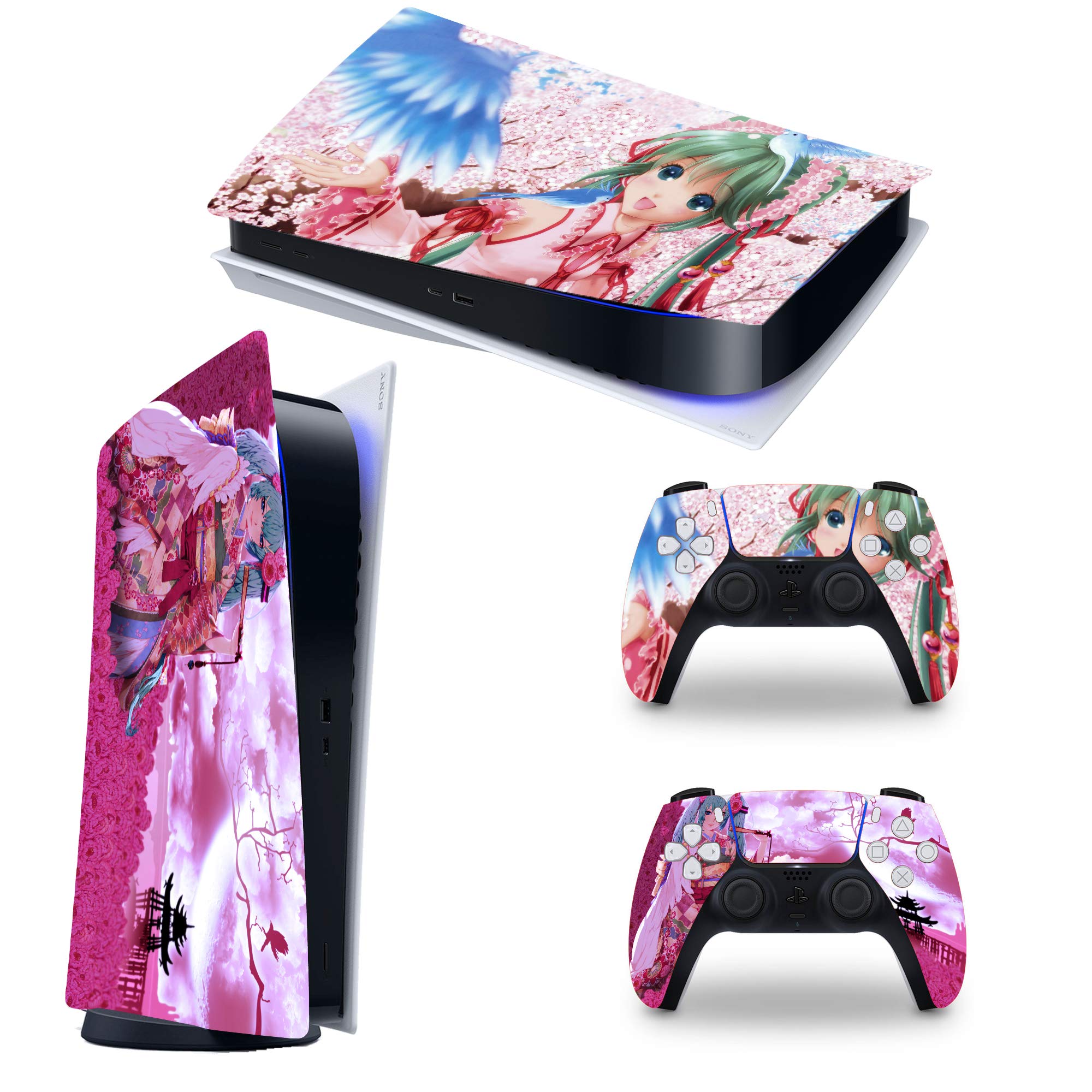 Singer 16+ Japan - PS5 Standard Edition Skin Console and 2 Controller, Vinyl Decal Sticker Full Cover Protective