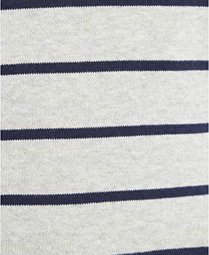 Nautica womens Year-round Long Sleeve 100% Cotton Striped Crewneck Sweater, Grey Heather, Medium US