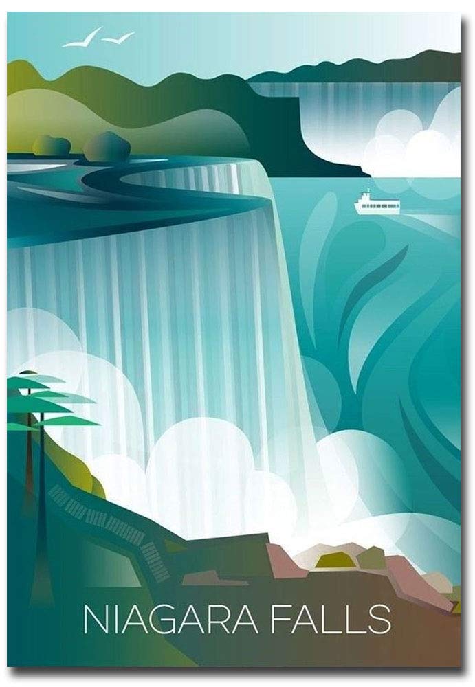 Visit Niagara Falls Travel Vintage Art Refrigerator Magnet Size 2.5" x 3.5"