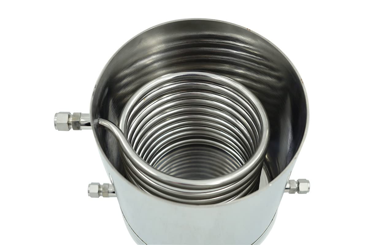 Stainless Steel 10" Condensing Coil Bucket- SS304- Various sizes- 1/2", 1/4" - USAlab