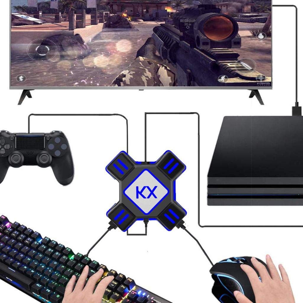 NAMEVER Keyboard Mouse Controller Adapter Converter for PS4 PS3 Xbox One Switch PC - Black